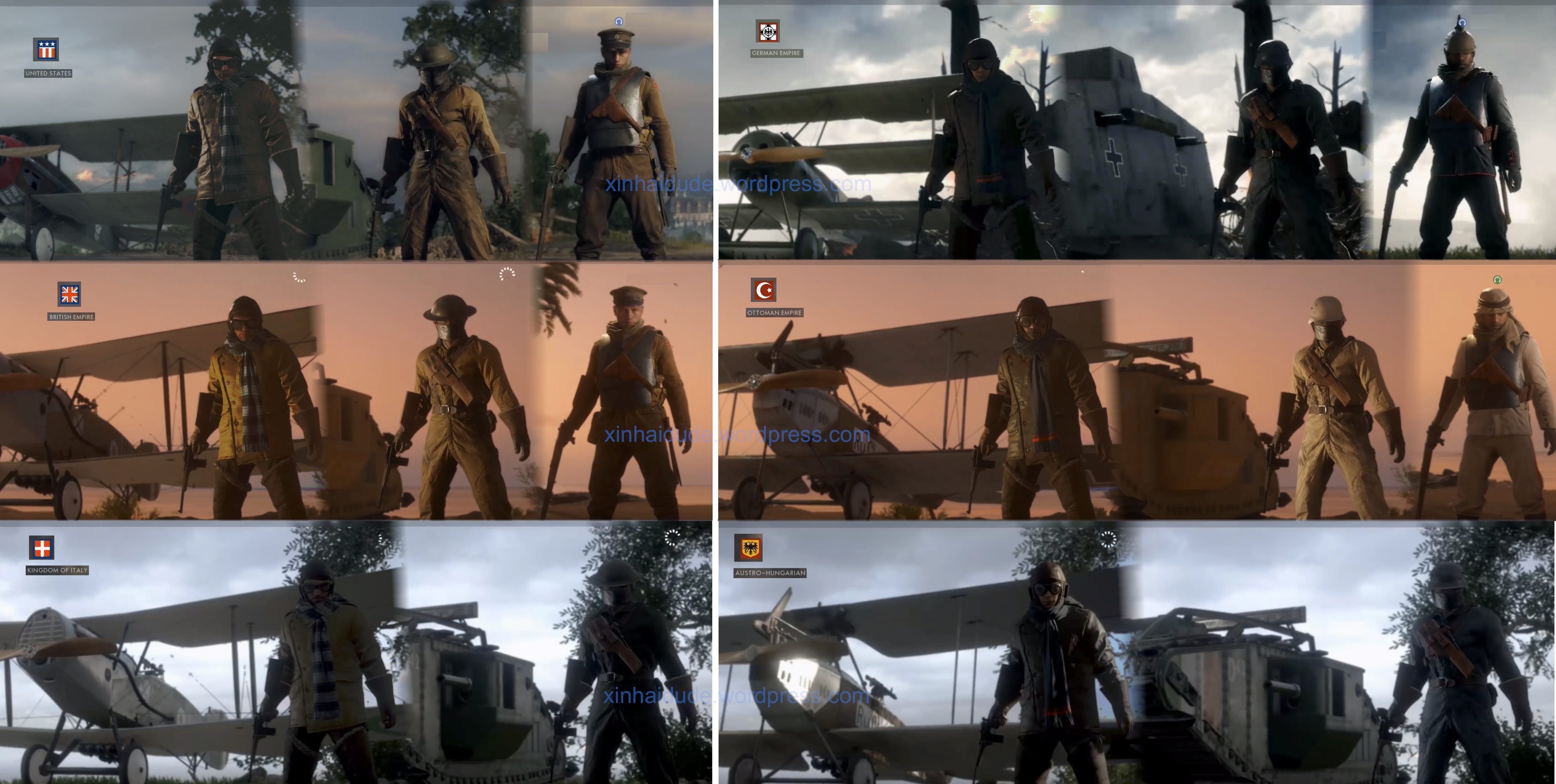 Battlefield 1 Soldier Uniforms from all Factions | Xinhai Dude