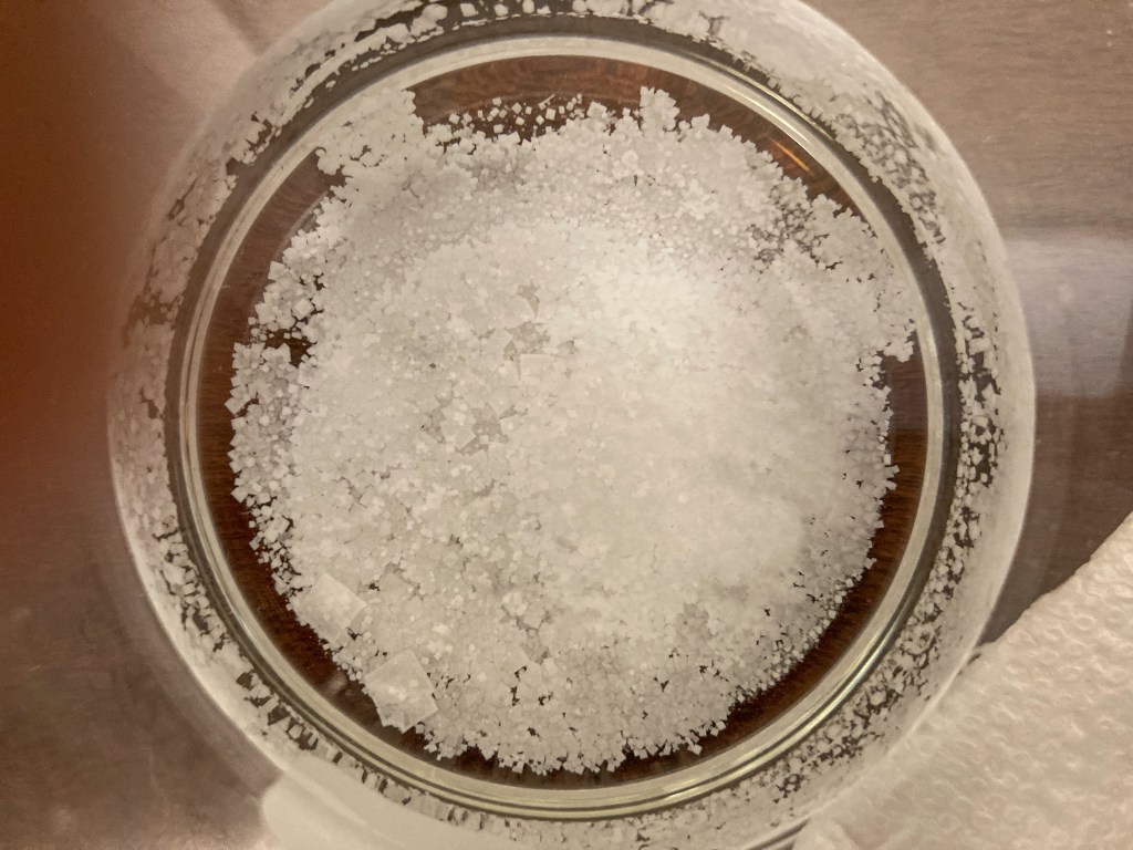 What happens when you let saturated salt water dry up completely ...